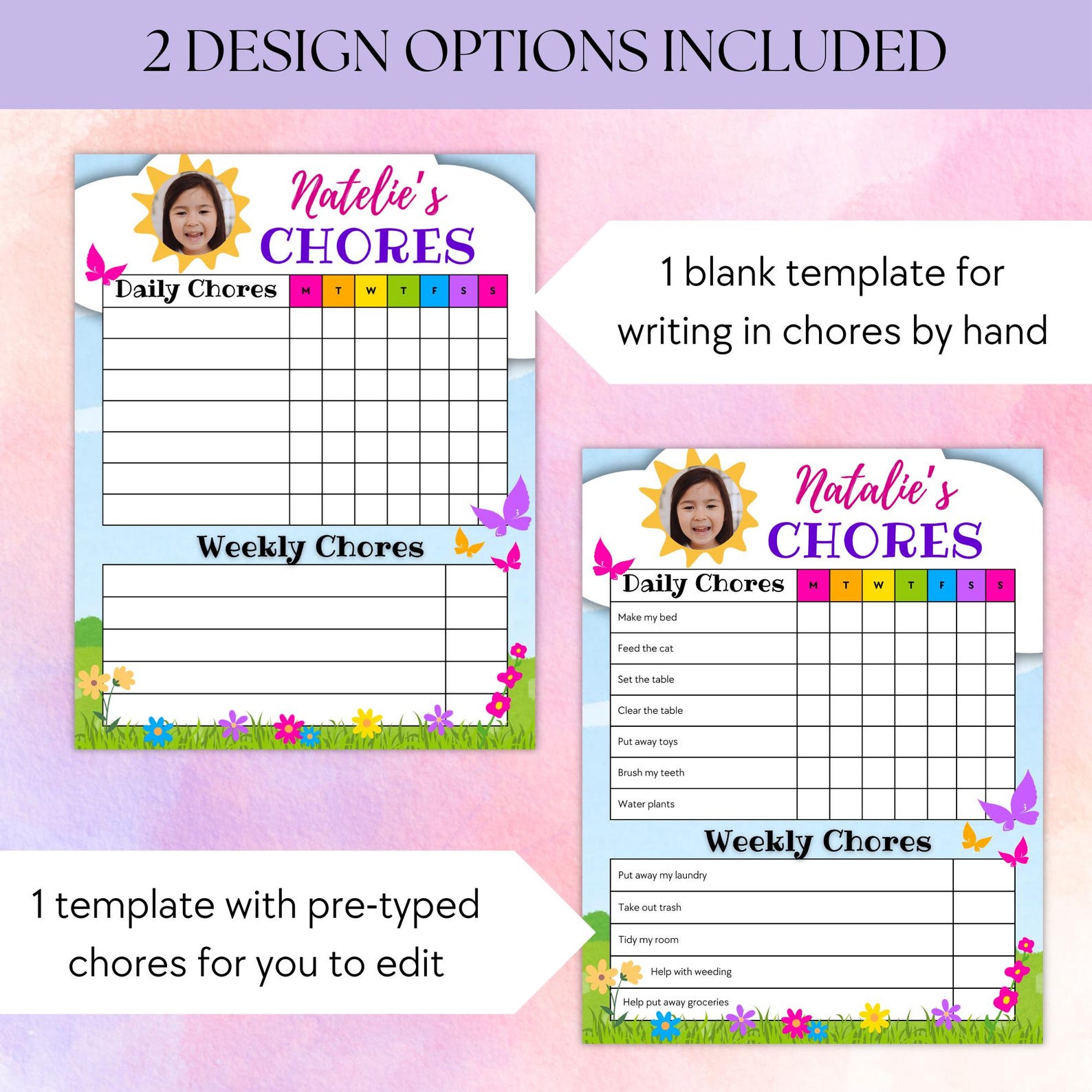 Rewards Chart Printable PDF | Kids Routine Chart | Kids Chore Chart ...