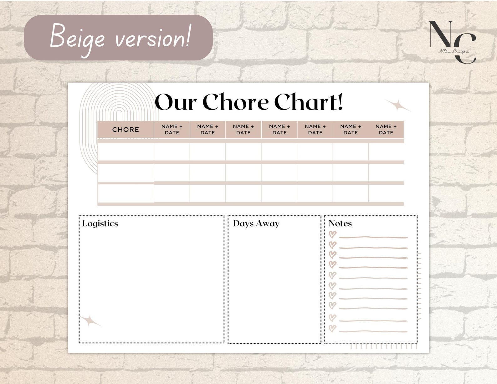 Editable Chore Chart for Kids Printable | Perfect for Families and for ...