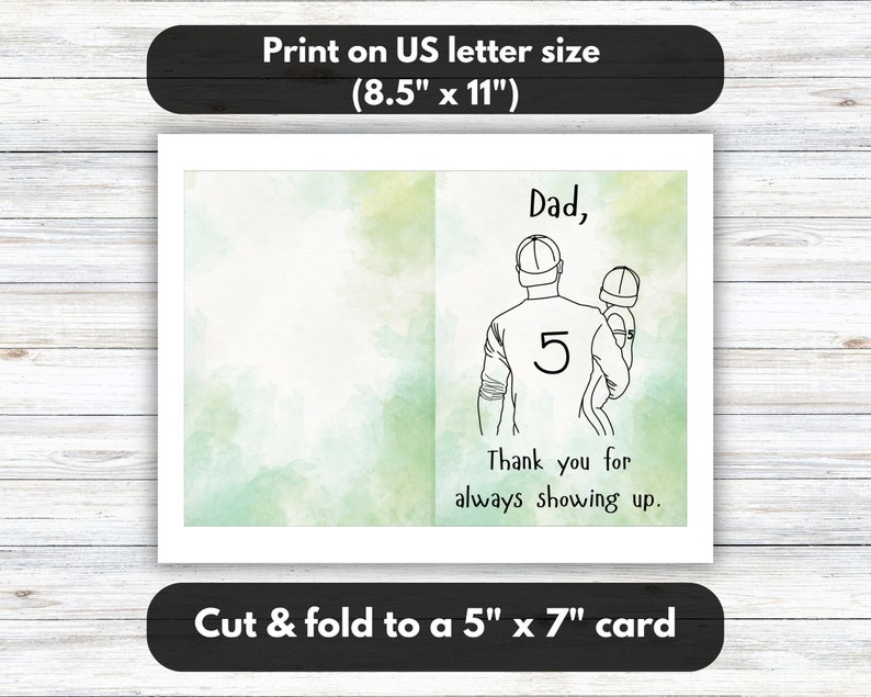 Gift From Son to Father Father's Day Card Cute for Him Printable Father ...