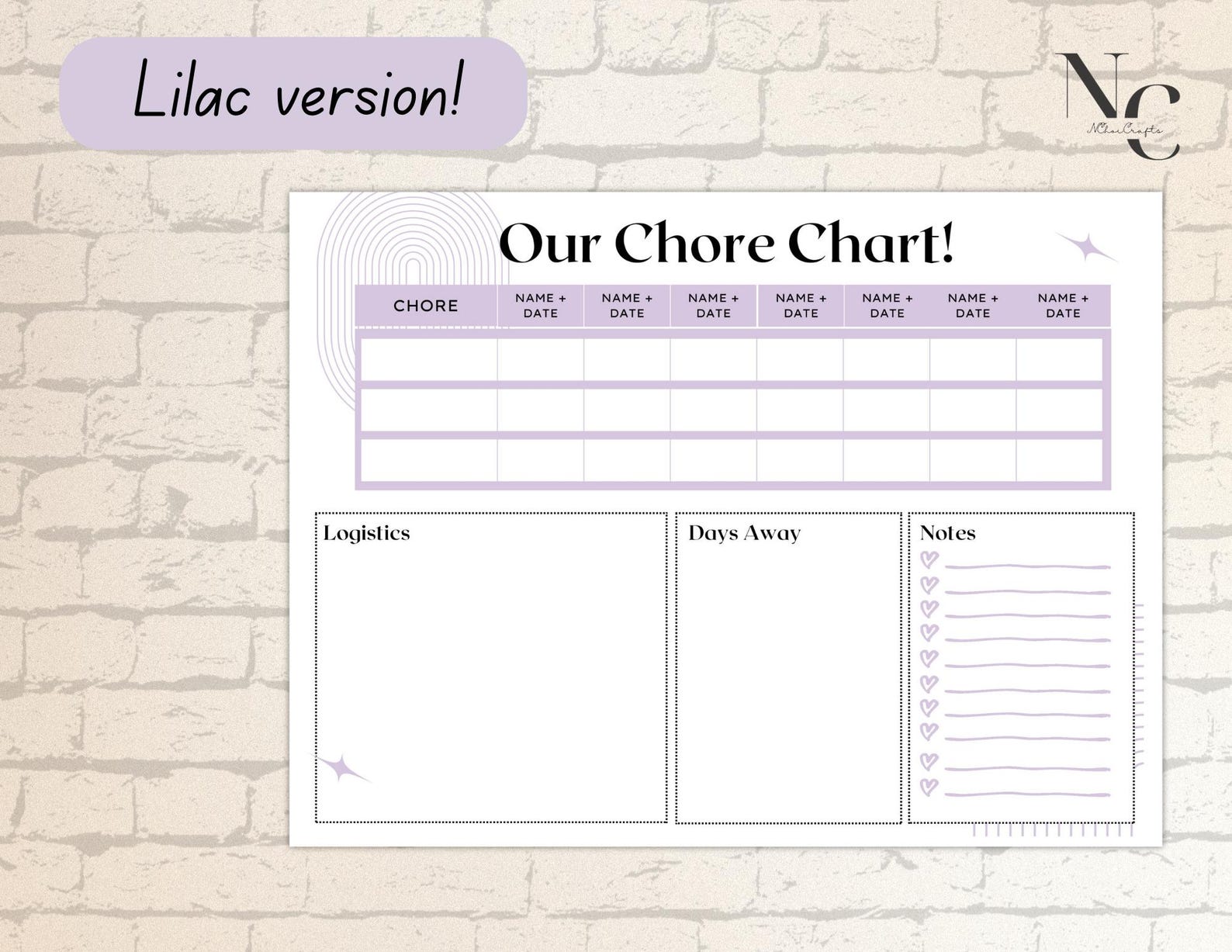 Editable Chore Chart for Kids Printable | Perfect for Families and for ...
