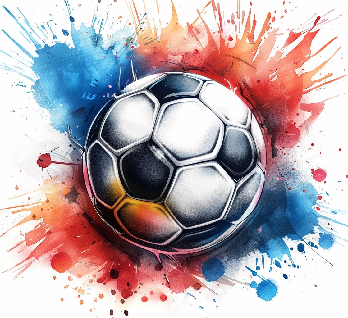 9 Colorful Soccer Ball Clipart Bundle | Sports Art Print | Sports ...