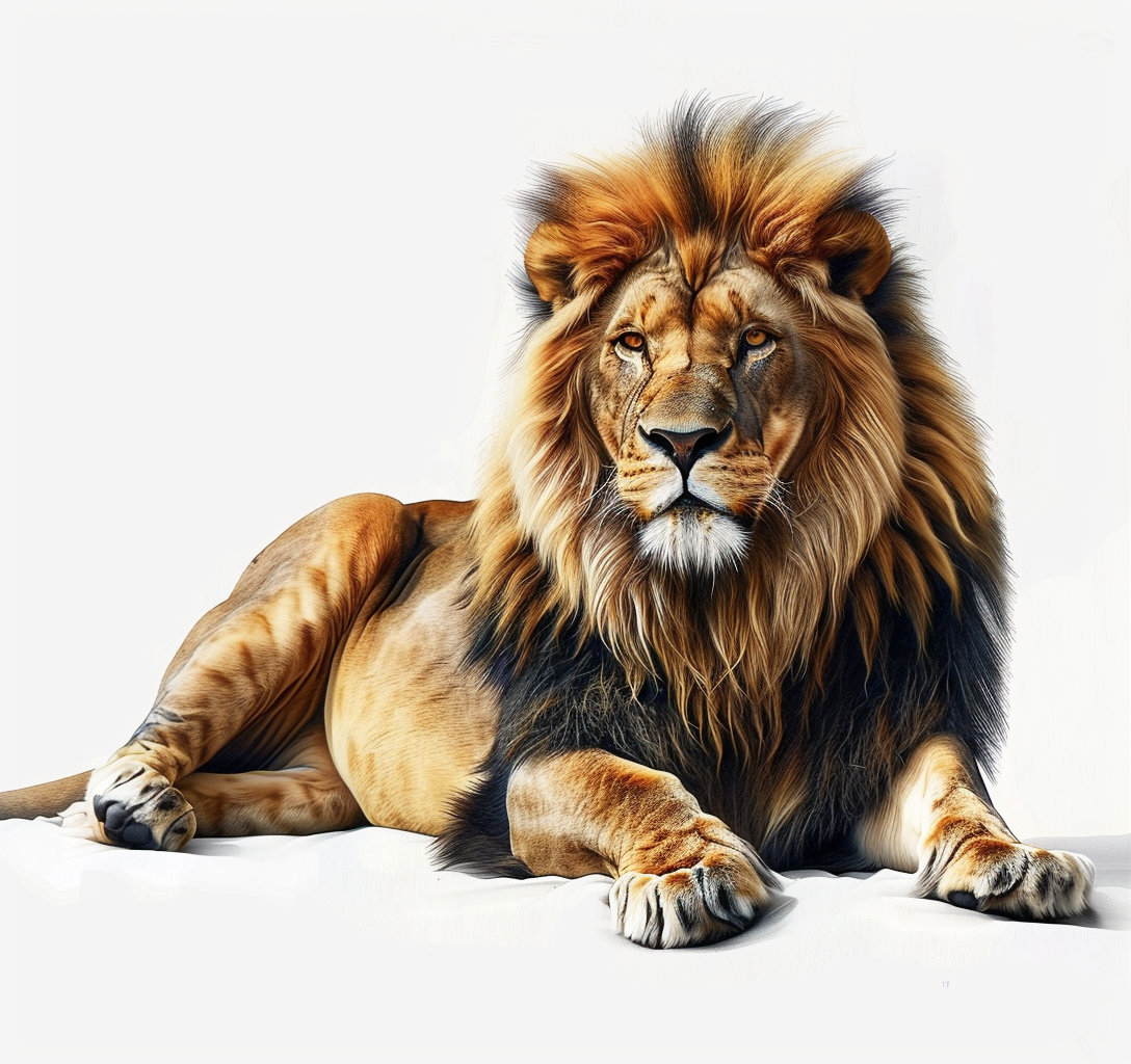 14 Majestic Lion Clipart | Realistic Full-body Lion Illustration ...