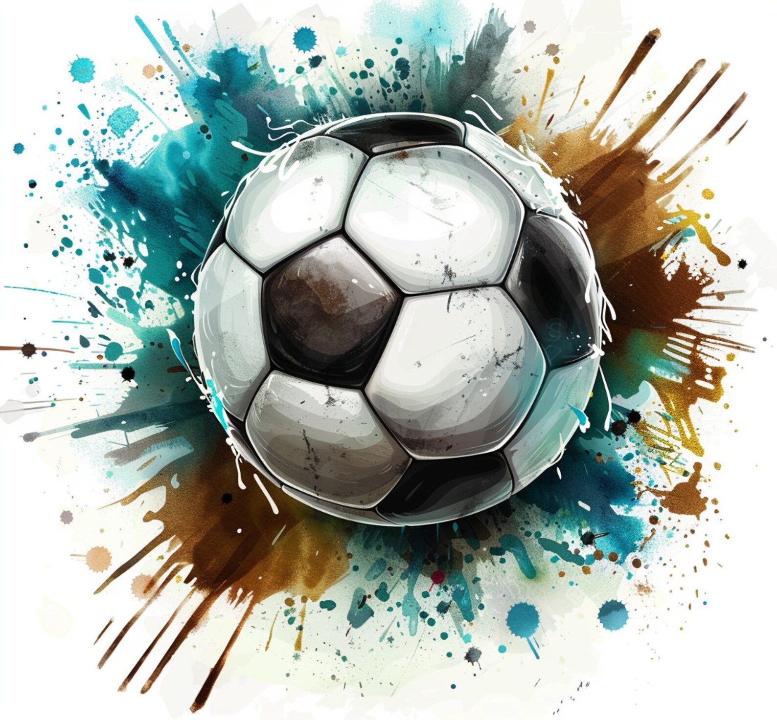 9 Colorful Soccer Ball Clipart Bundle Sports Art Print Sports ...