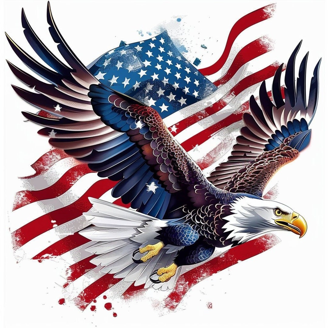 20 PNG Patriotic Eagle Clipart American Flag Eagle Art 4th of July ...