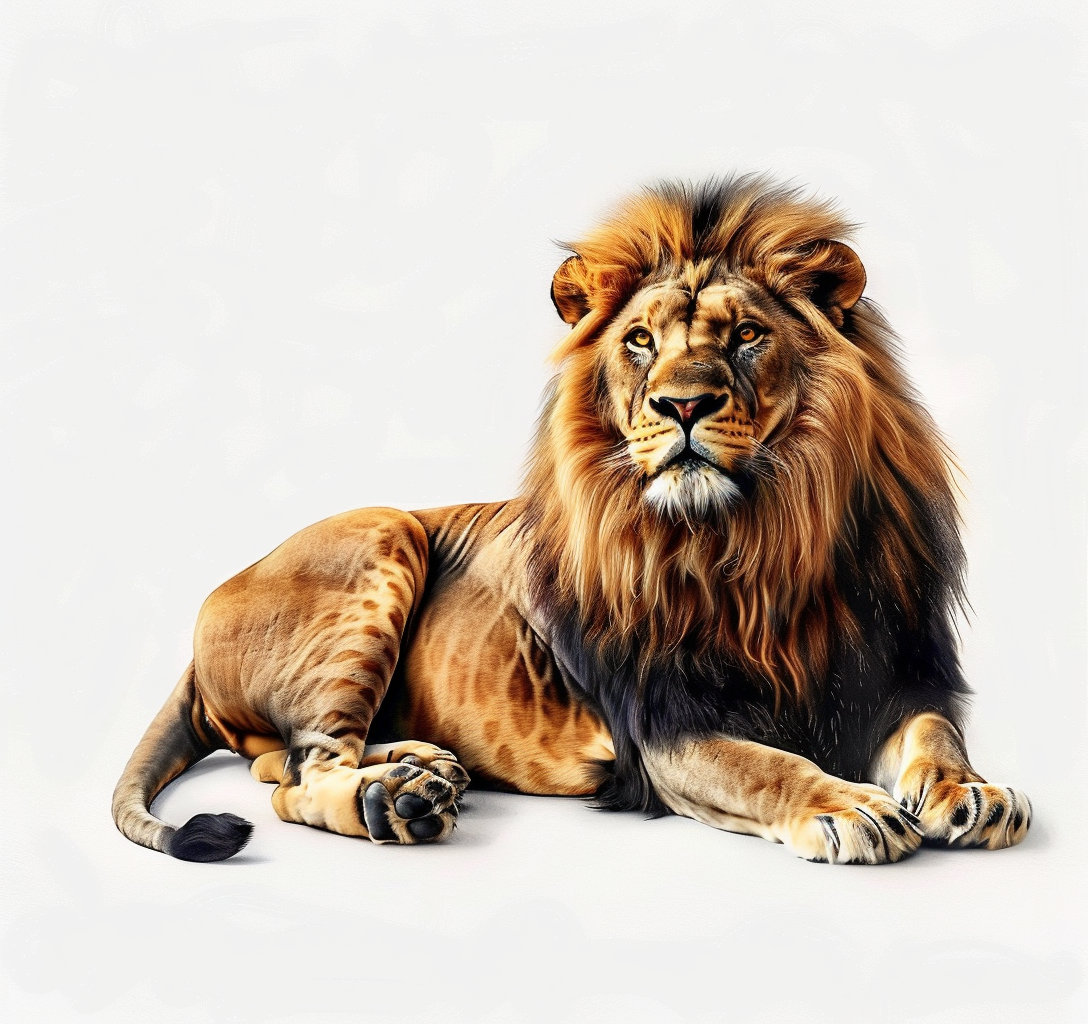 14 Majestic Lion Clipart | Realistic Full-body Lion Illustration ...