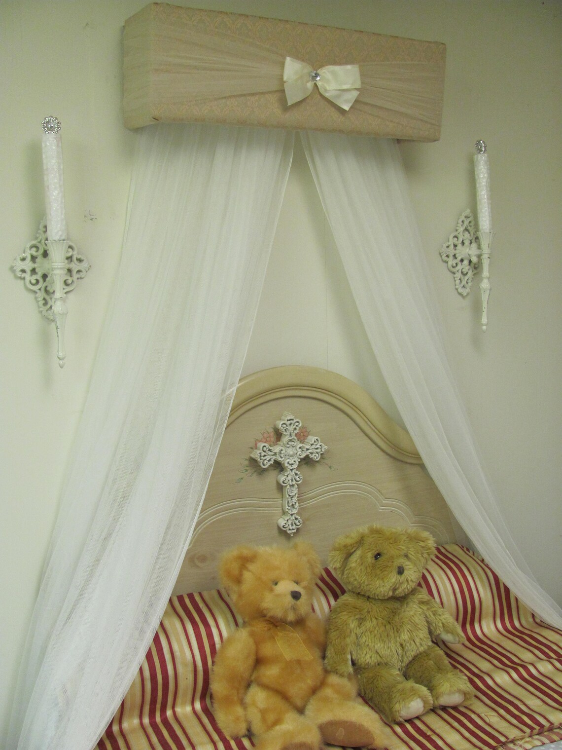 Crib Canopy Crown Bed Paris Bedroom Decor Crown Cornice Gold | Etsy