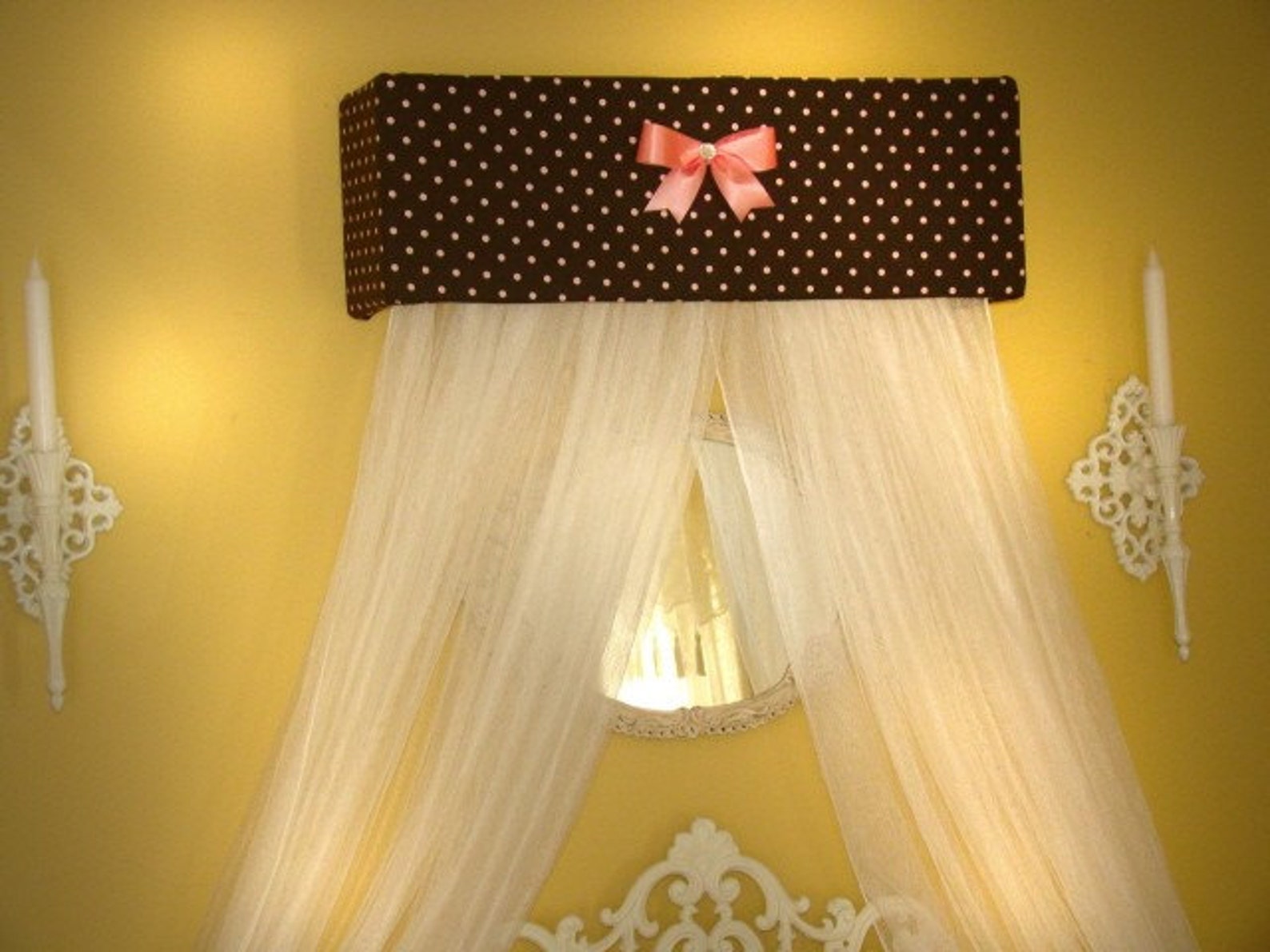 Crib Crown Nursery Princess Bed Canopy Cornice Valance Window | Etsy