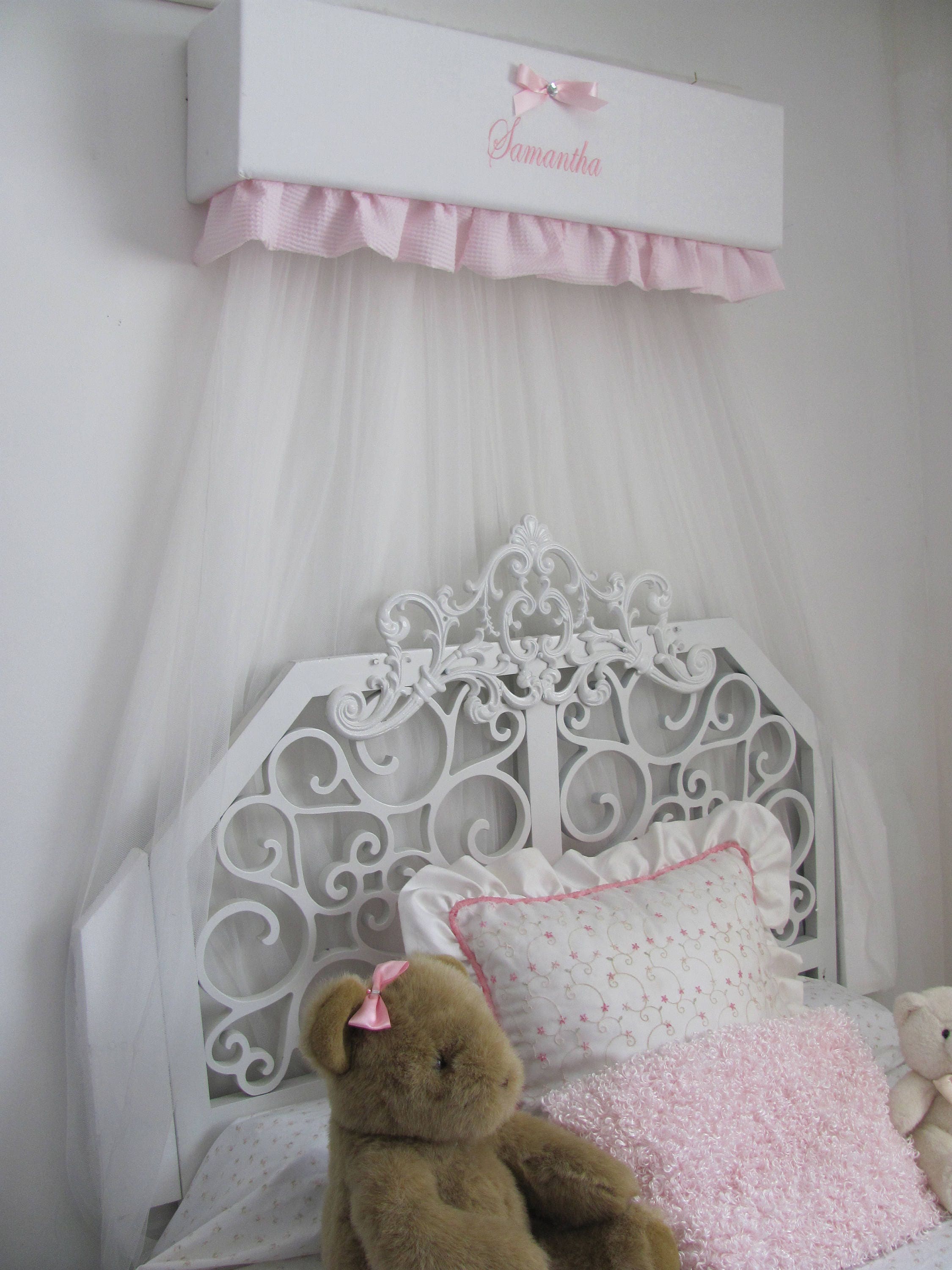 Crib Canopy Nursery Cornice BED Teester Embroidered FULL Twin | Etsy