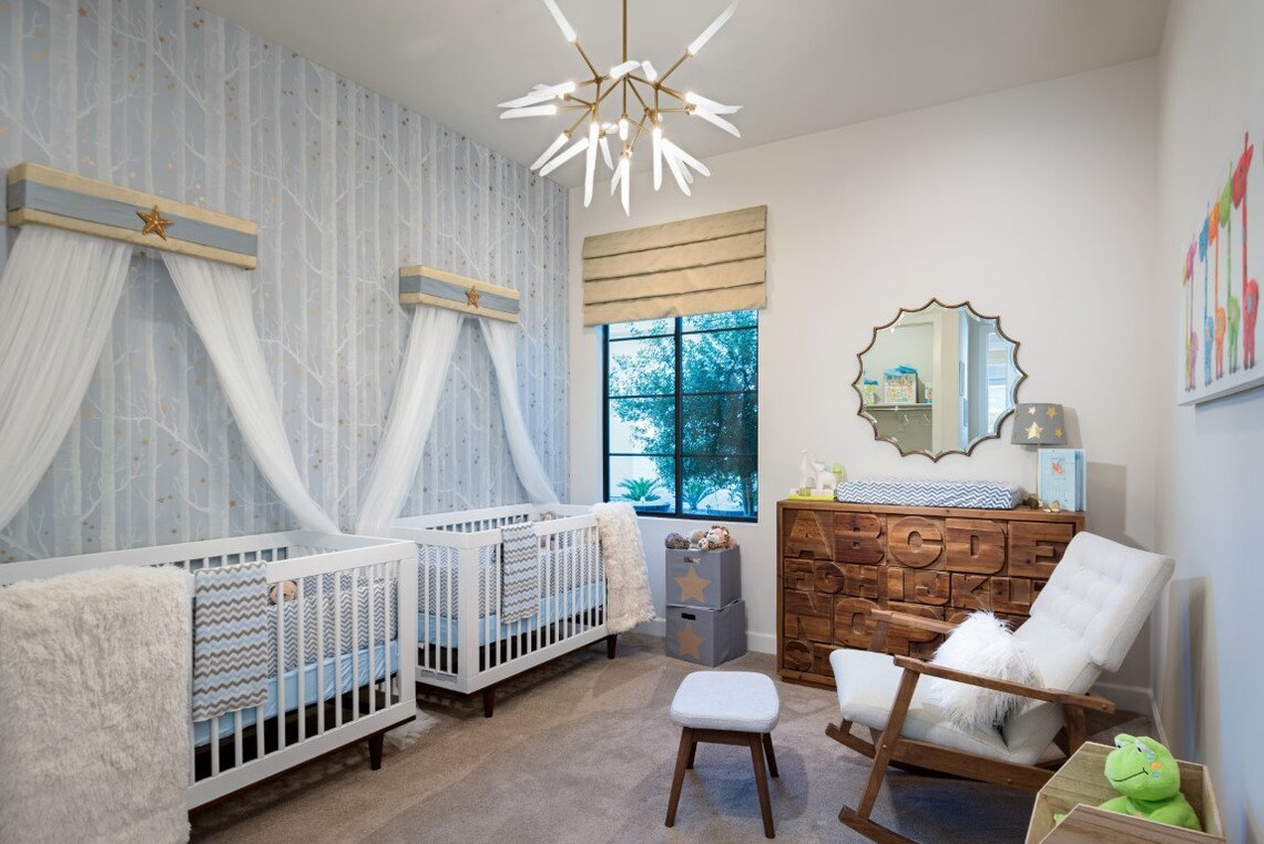 Crib canopy Nursery cornice BED teester FULL Twin Queen Padded | Etsy