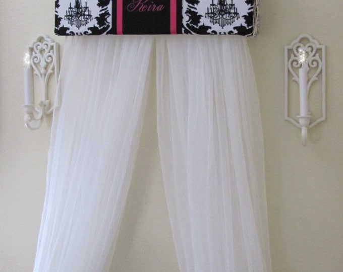 Personalized Bed Crown Canopy Curtains SALE Upholstered - Etsy
