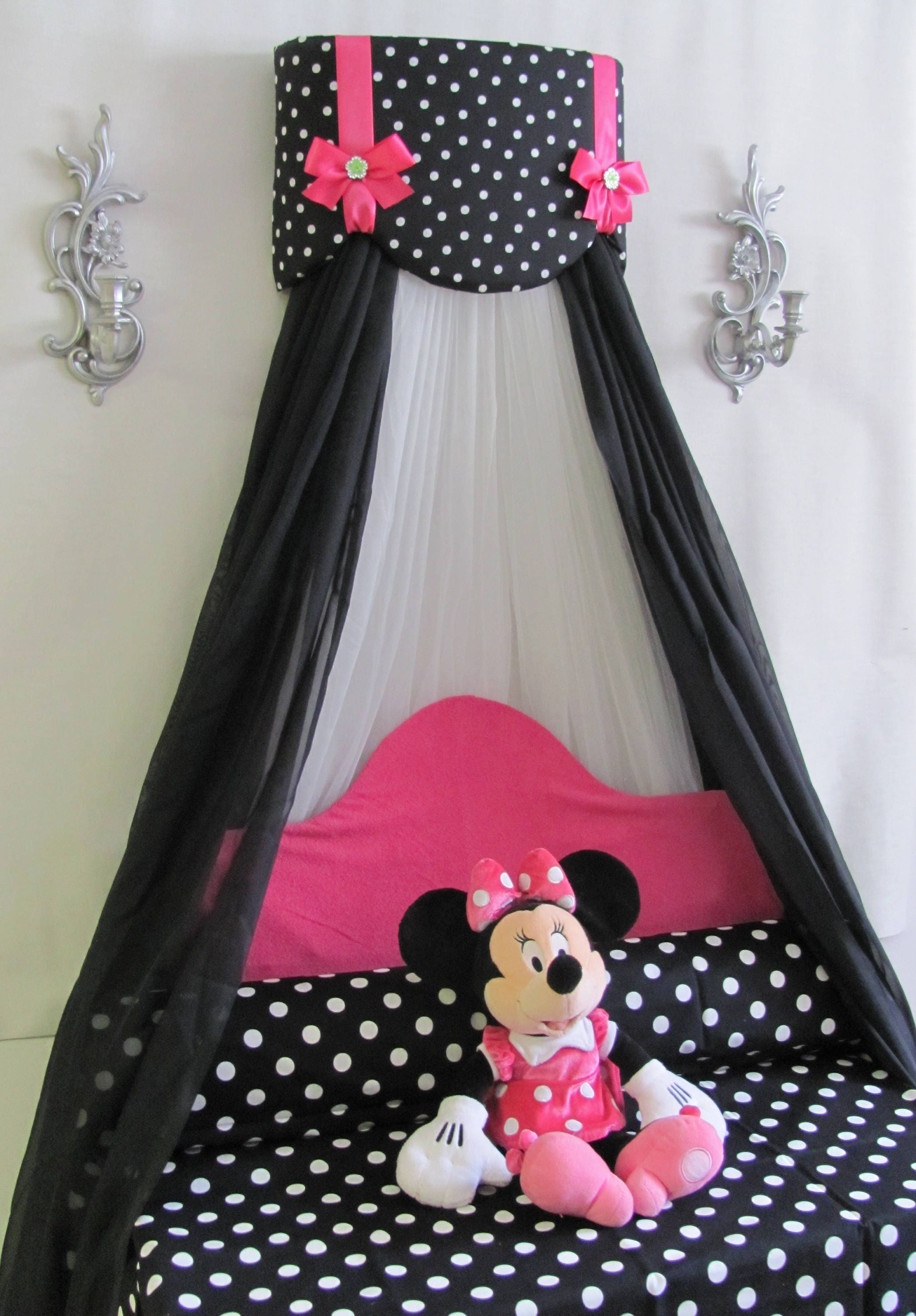 Canopy crown Minnie Mouse Disney bedroom Crib nursery Cornice | Etsy