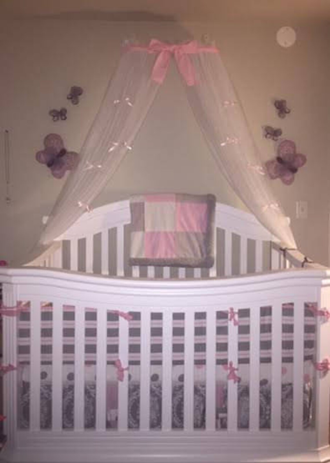 Crib Canopy Princess Bed Crown Nursery Baby Light Pink Petite - Etsy