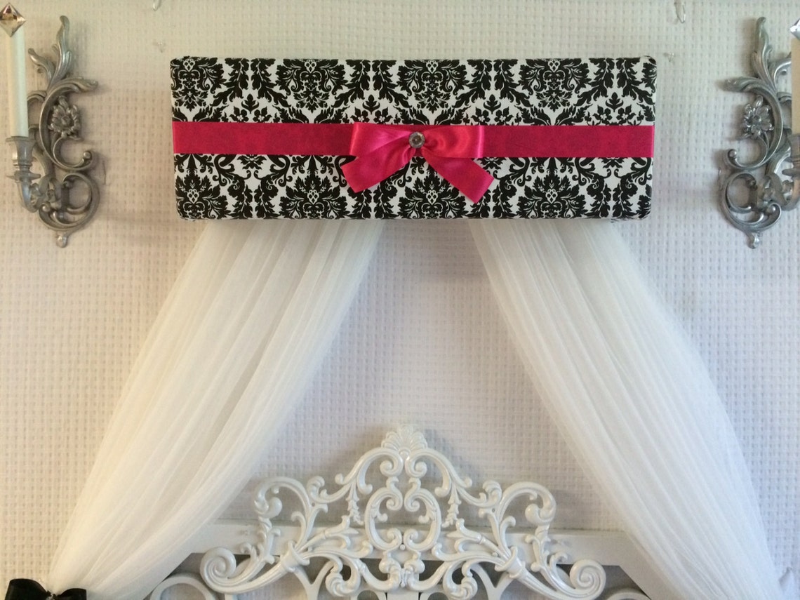 Princess Bed Canopy Crown Valance French Paris Damask Pink - Etsy