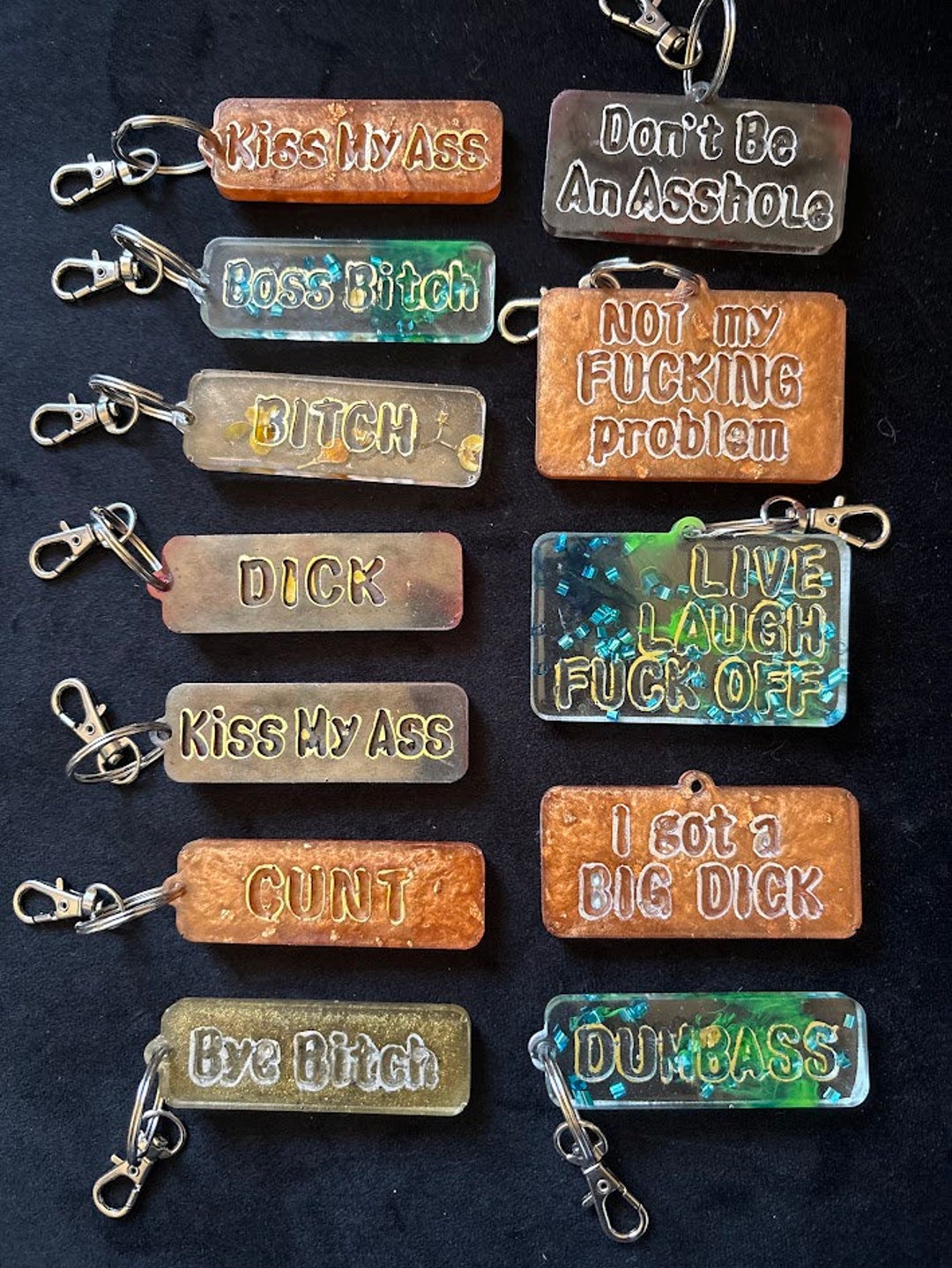 Hand Crafted Unique, Novelty Epoxy Keychains - Etsy