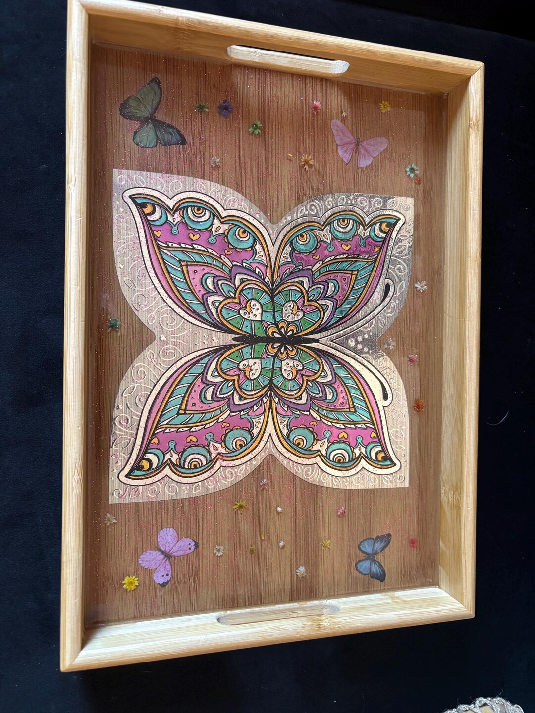 Wood & Epoxy Serving Tray Unique Designs - Etsy