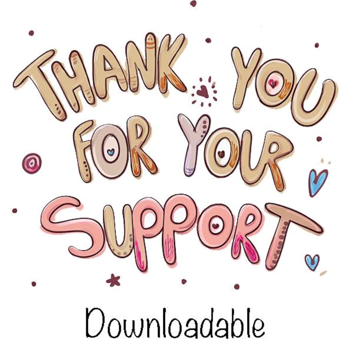 Thank You for Your Support Digital Download - Etsy