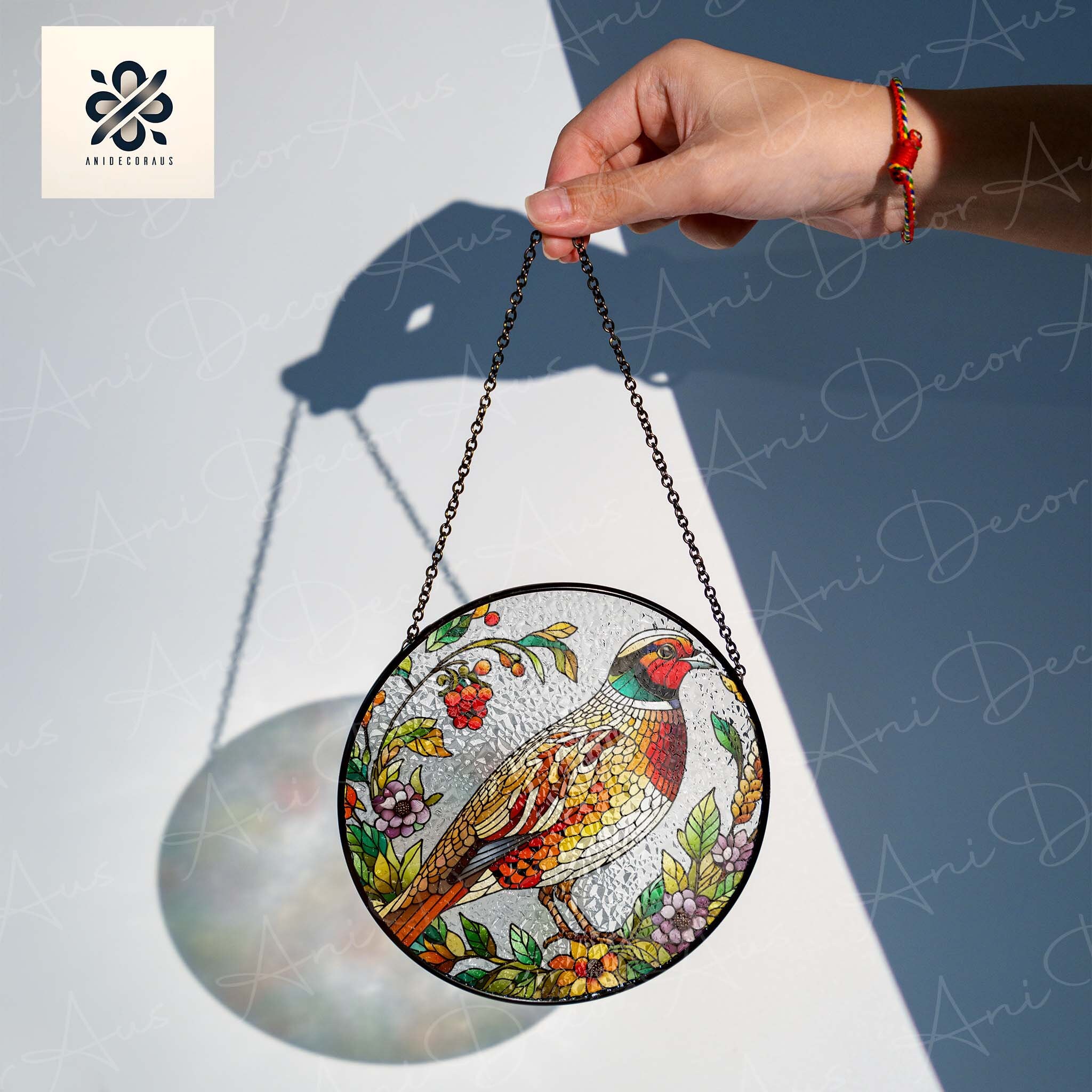 Partridge GLASS Suncatcher, Stained Glass Artwork, Home Decor Sign ...