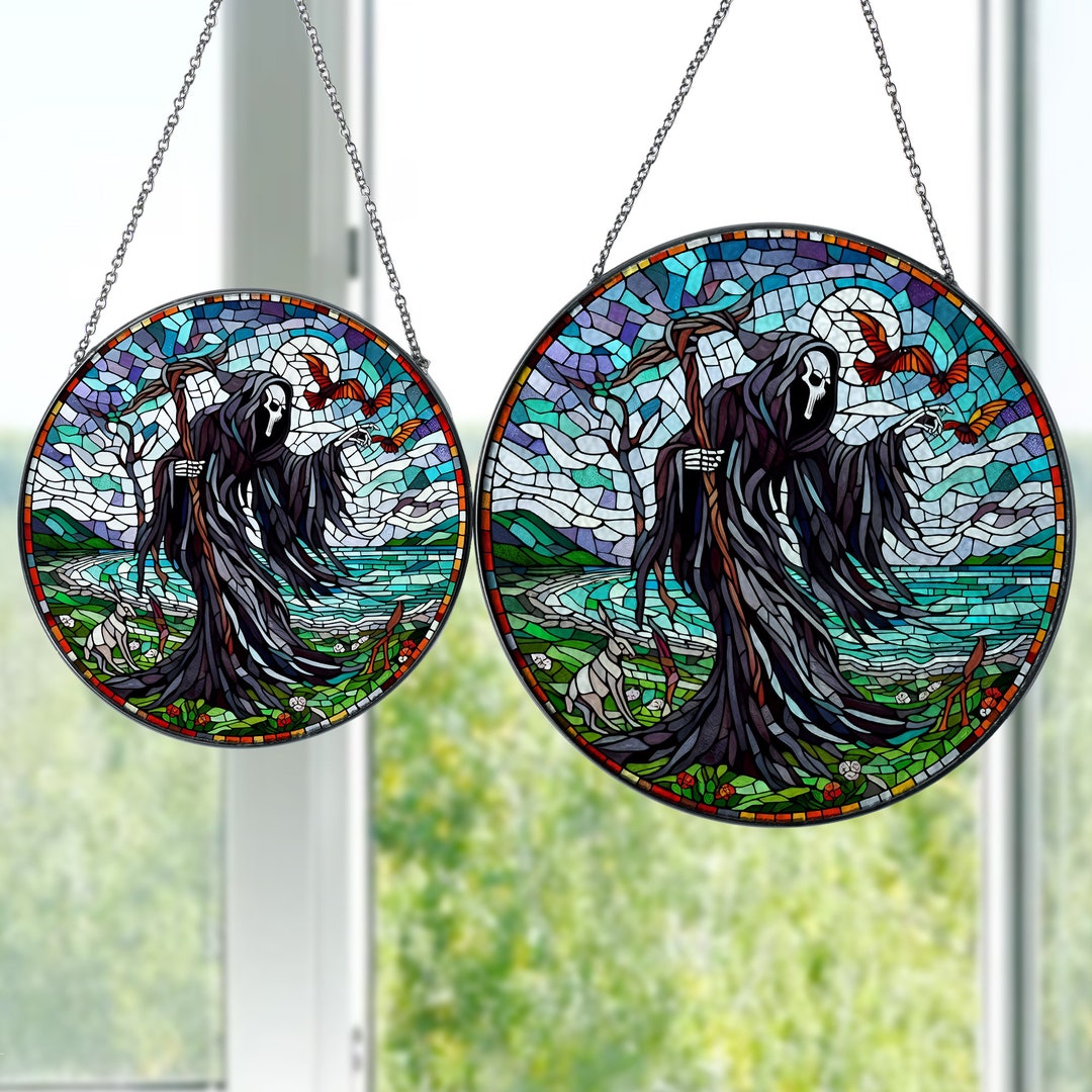 Mythology Banshee Stained GLASS Suncatcher, Irish Folklore Decor Sign ...
