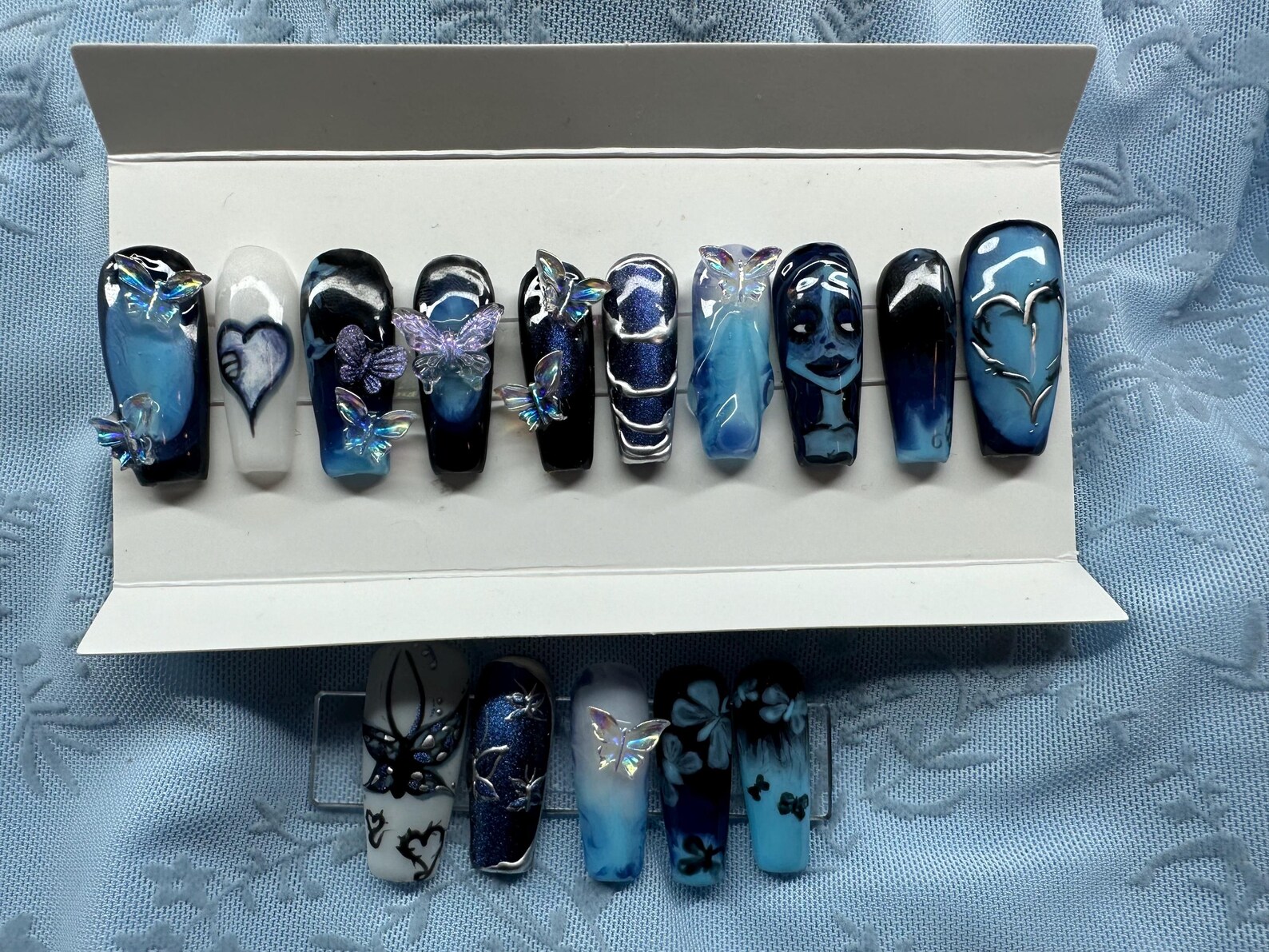 Corpse Bride Inspired Press on Nails Set of 15 Nails - Etsy