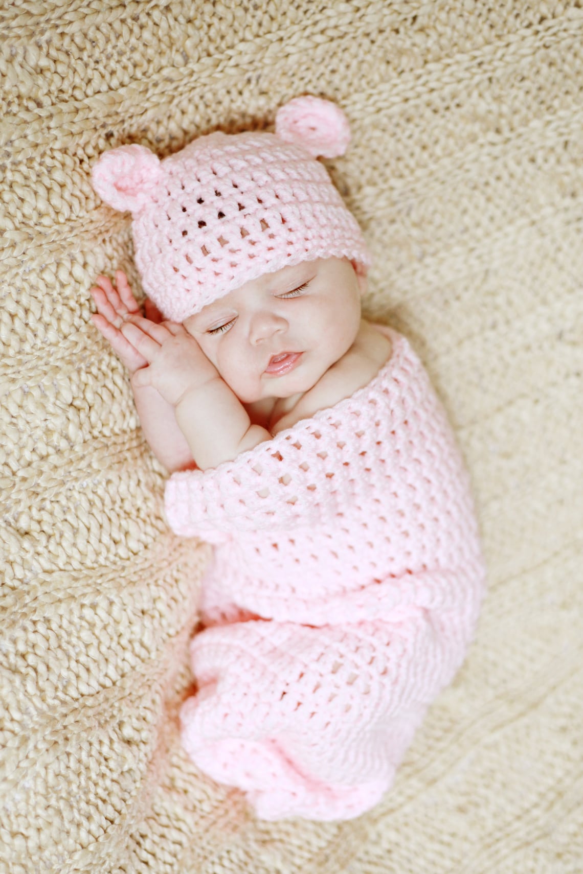 CROCHET PATTERN CV124 Baby Cocoon and Hat - Newborn - 0 to 3 Months - 3 ...