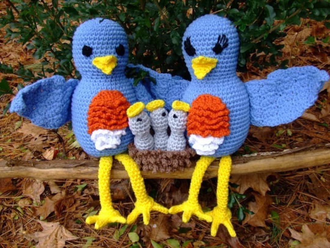 CROCHET PATTERN - CV053 Bluebird Family - Amigurami - PDF Download - Etsy
