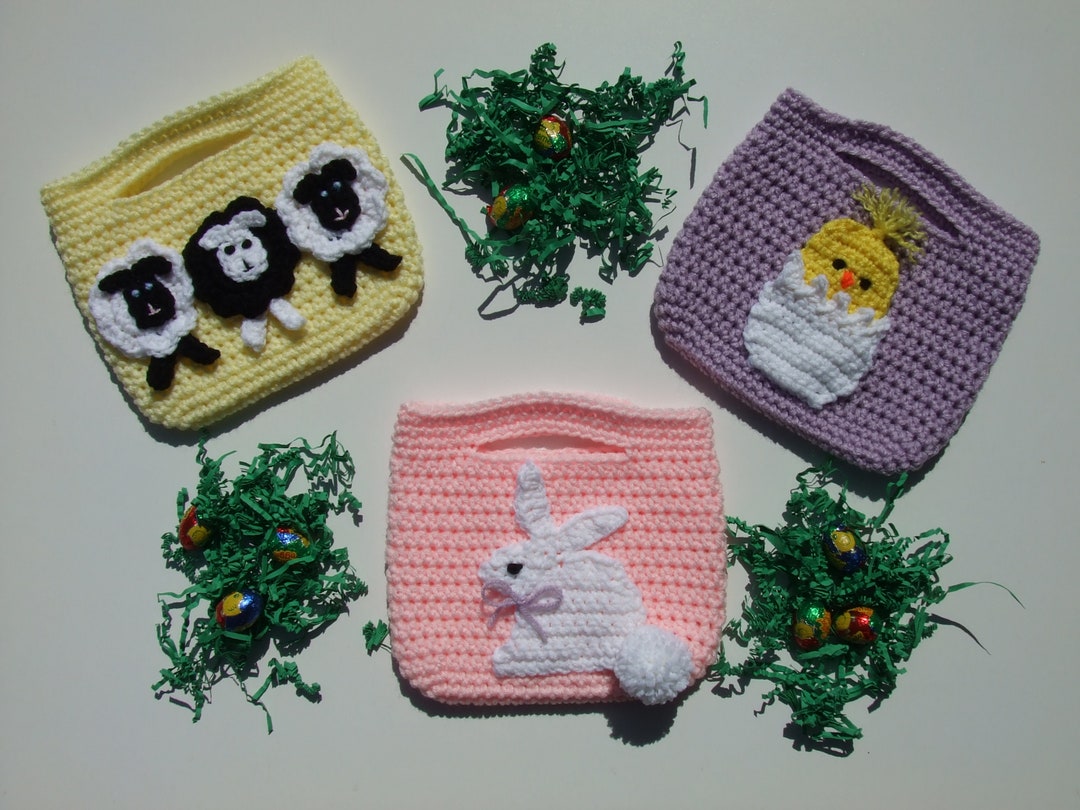 CROCHET PATTERN - CV162 Easter Purses - Easter Bunny Purse - Baby Chick ...