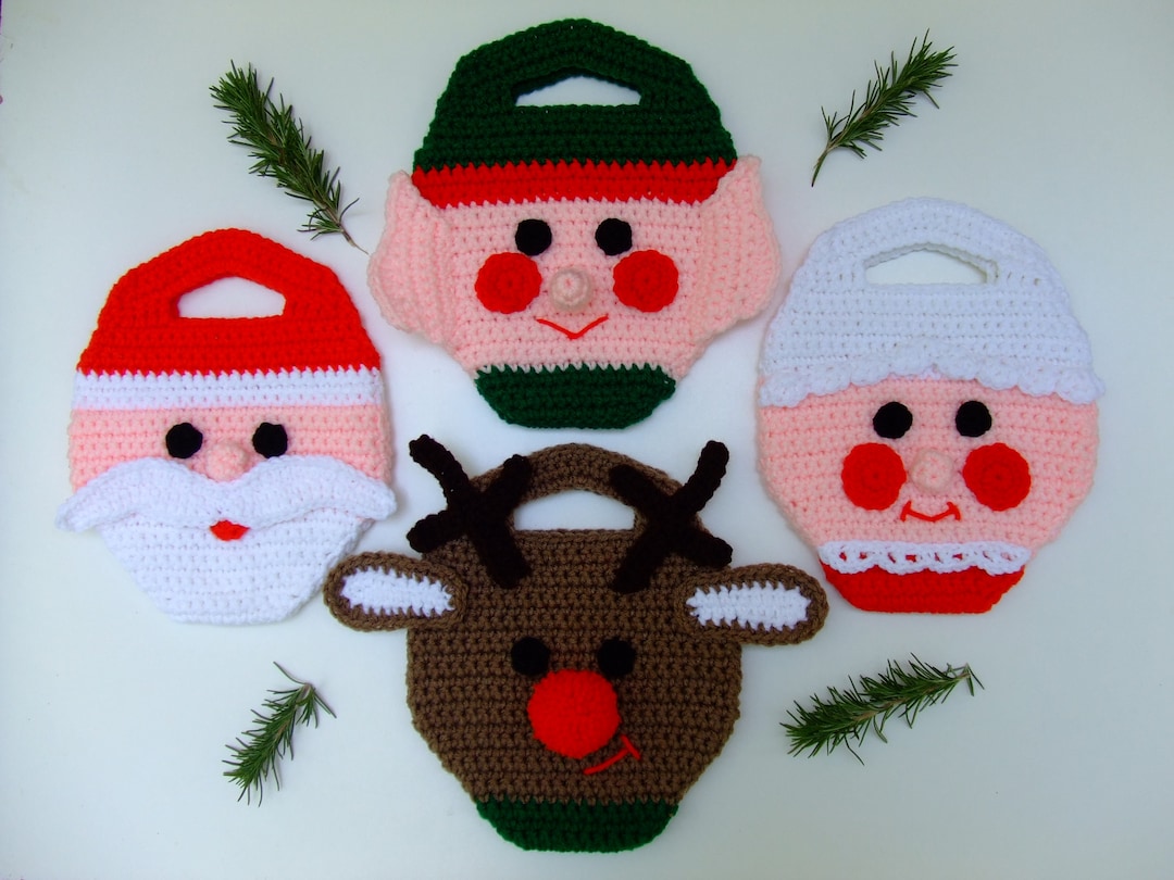 CROCHET PATTERN - CV178 North Pole Christmas Purses - Santa Purse - Mrs ...