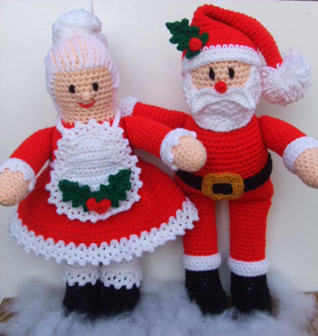 CROCHET PATTERN - CV120 Mr and Mrs Santa Claus - Christmas Crochet ...