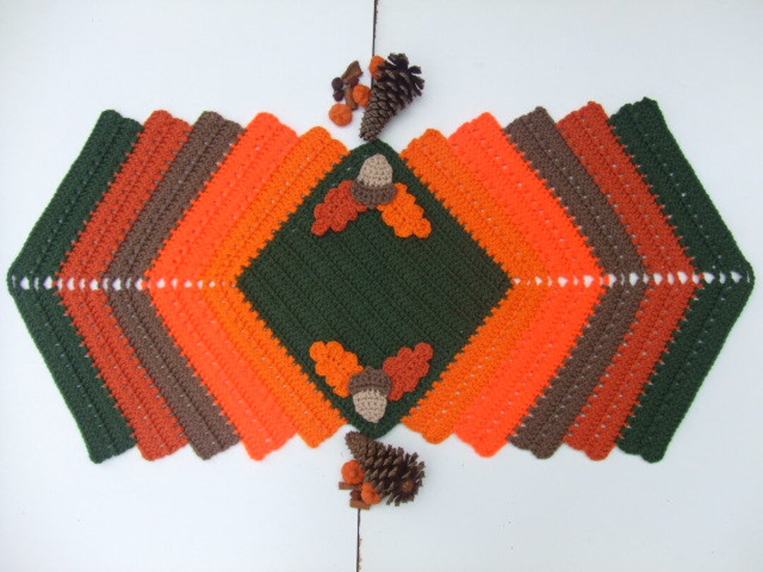 CROCHET PATTERN - CV155 Autumn Splendor Table Runner - PDF Download - Etsy
