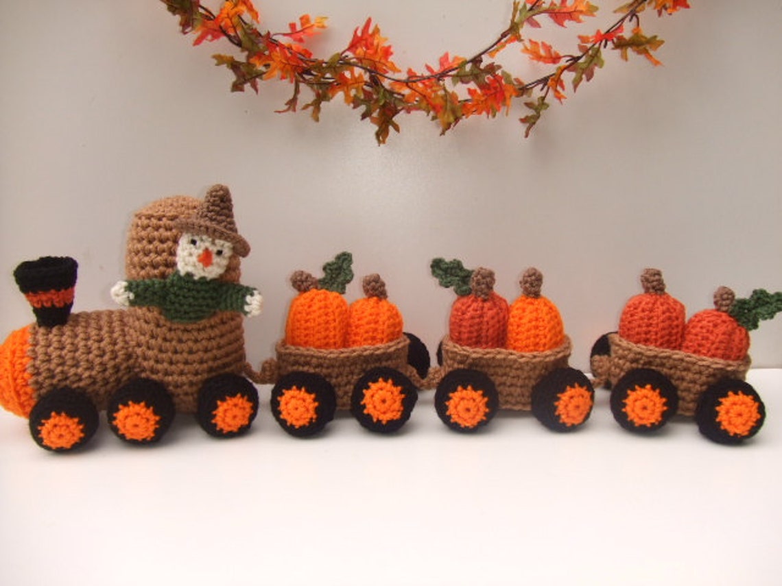 CROCHET PATTERN - Pumpkin Train- CV134 Pumpkin Express - PDF Download ...