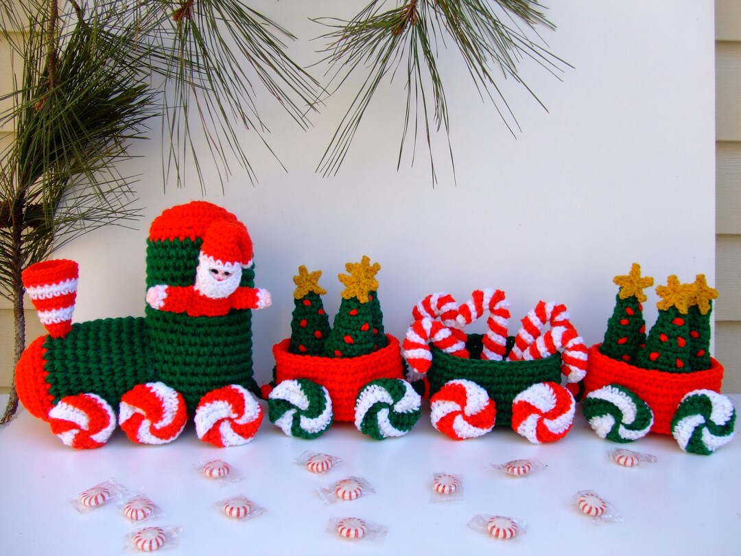 CROCHET PATTERN CV166 the Peppermint Express Christmas Train - PDF ...