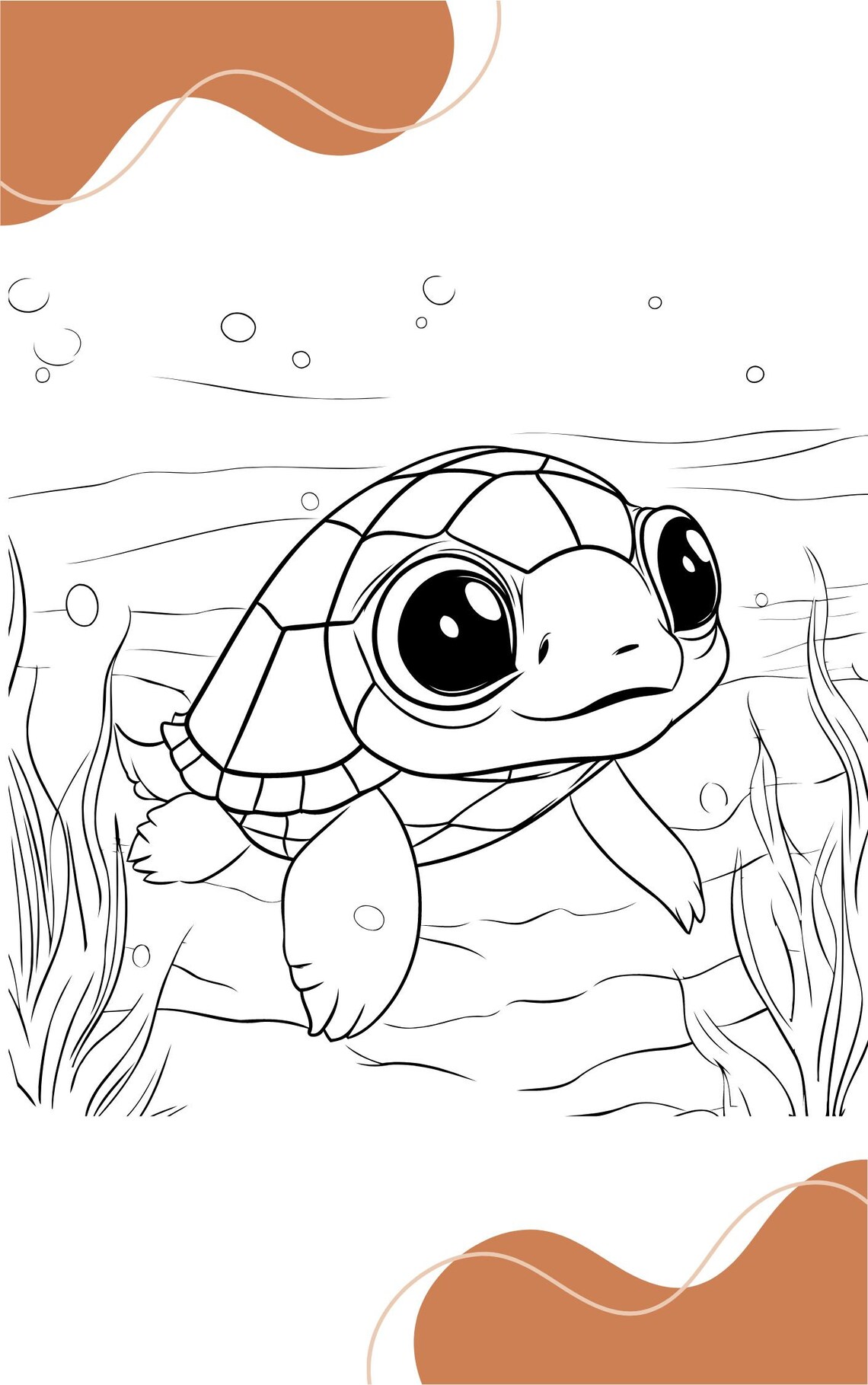 Under the Sea Coloring Pages for Kids, Ocean Creatures, Coloring Blue ...