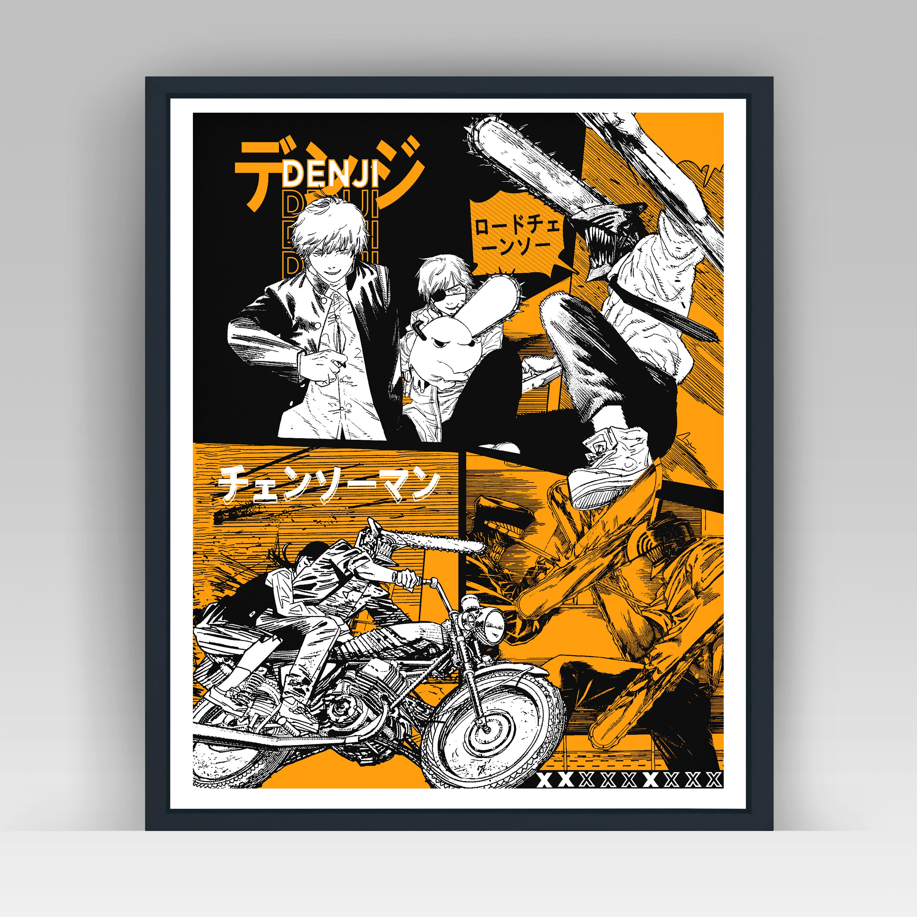 Denji Chainsaw Man Art Print Home Wall Decor Inspired Manga Panel ...