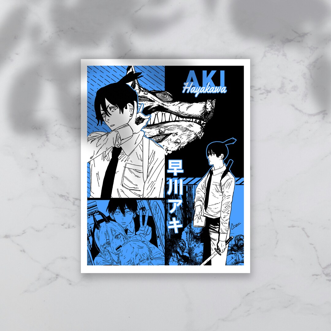 Aki Hayakawa Chainsaw Man Art Print Home Wall Decor Inspired Manga ...