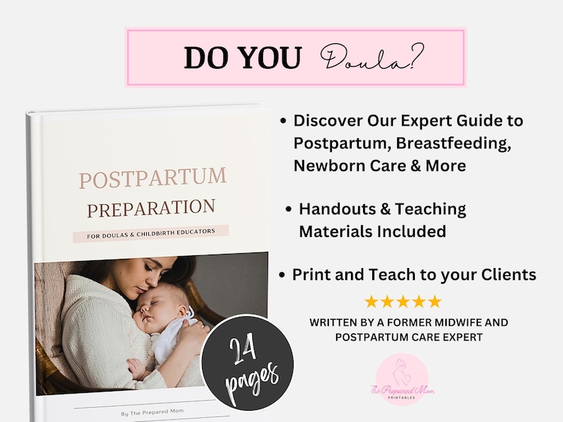 Postpartum Essentials Guide, New Mom Postnatal Recovery Ebook, Postpartum Care Guide, Prenatal ...