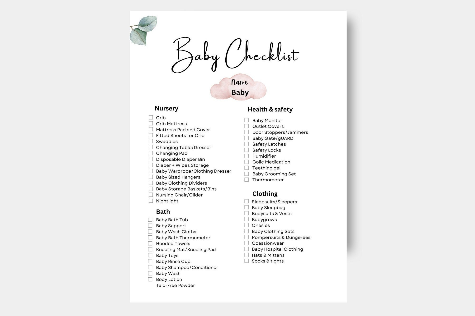 Minimalist Baby Essentials Checklist Expecting Moms Newborn Baby Must ...