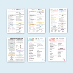 Visual Birth Plan Template Bundle,printable Labor Delivery Preferences ...