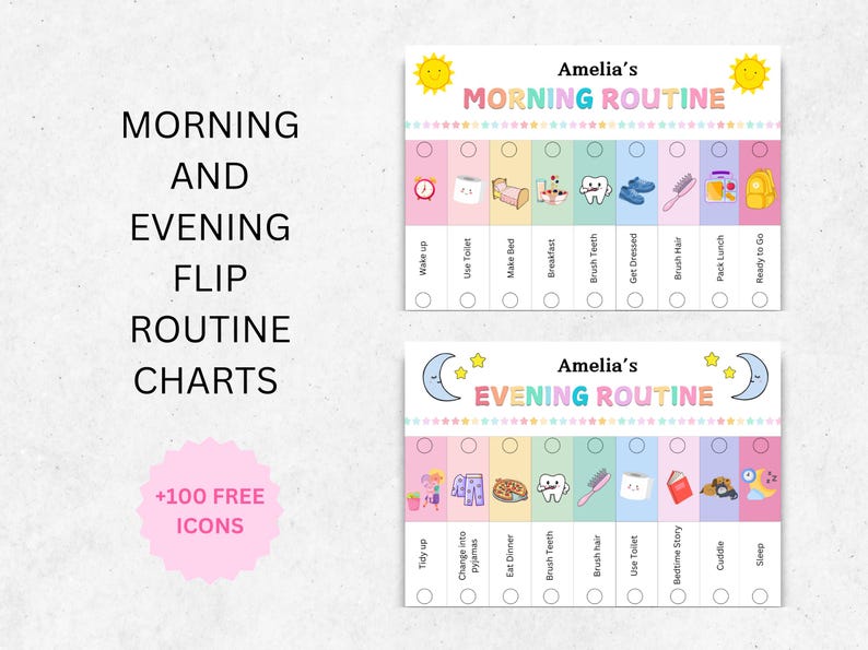 Toddler Chore Chart, Editable Picture Chore Chart for Kids, Visual ...