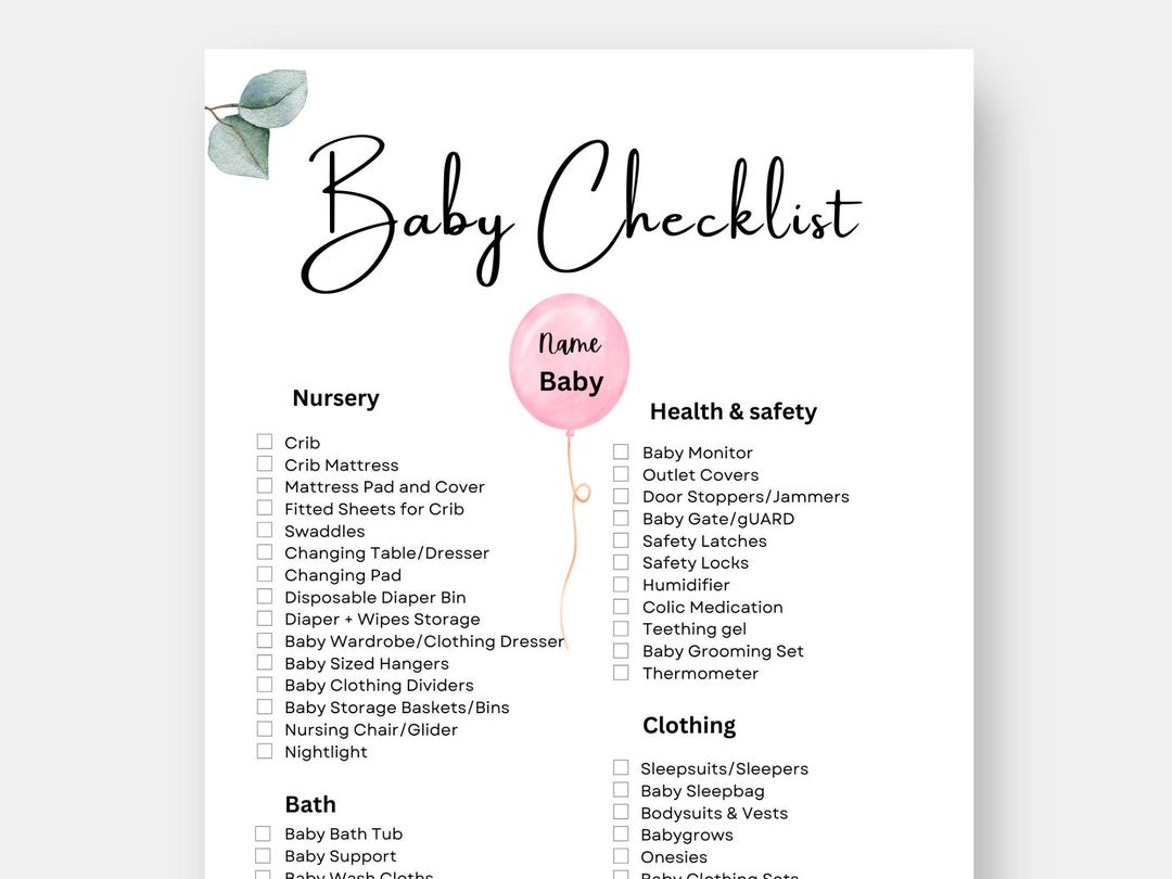 Newborn Essentials Checklist, Baby Must Haves List,minimalist Expecting ...