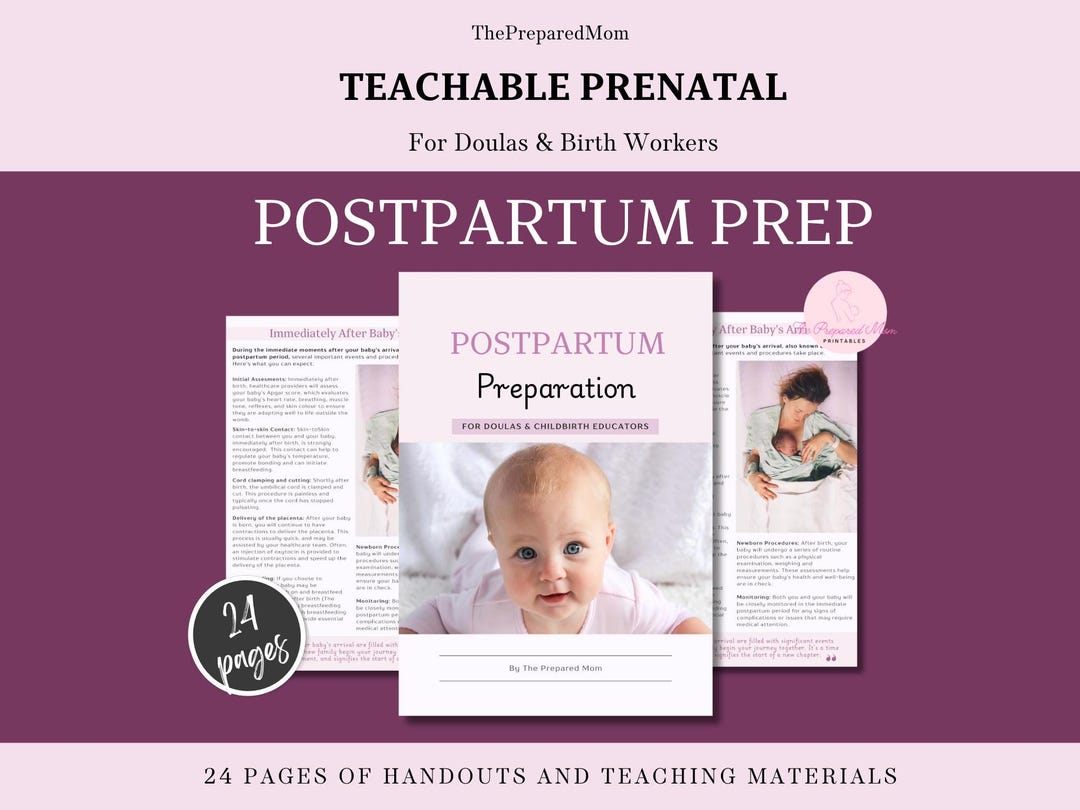 Postpartum Preparation for Doulas & Childbirth Educators, Editable ...