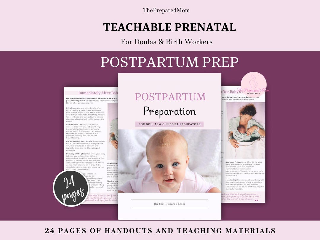 Postpartum Preparation Guide for Doulas & Childbirth Educators,prenatal ...