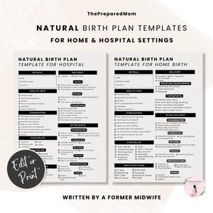Natural Birth Prep Guide & Workbook, Natural Pain Relief Hypnobirthing ...