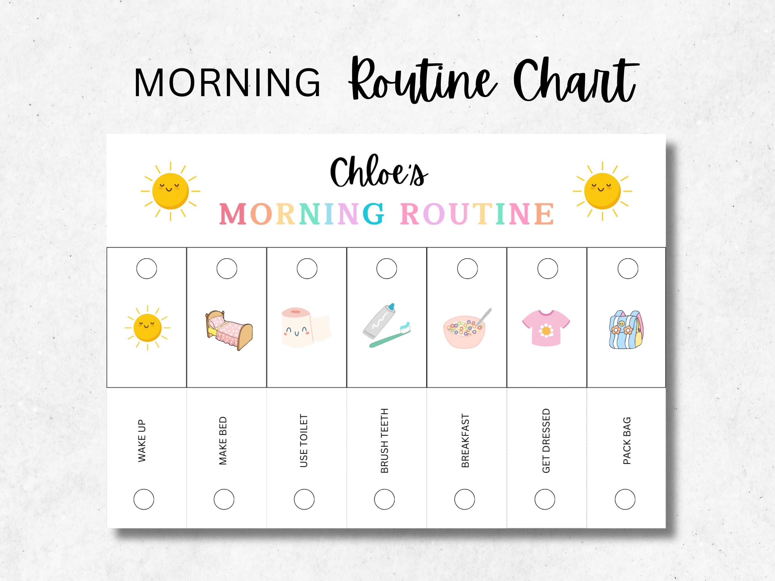 Picture Chore Charts for Kids, Toddler Chore Charts, Morning Evening ...