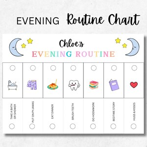 Picture Chore Charts for Kids, Toddler Chore Charts, Morning Evening ...