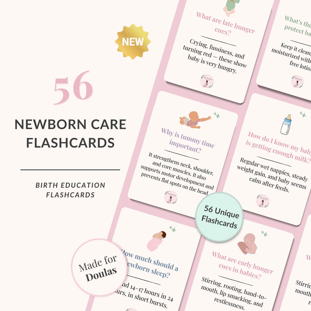 Newborn Care Flashcards for Doulas and Birth Educators | Printable PDF ...