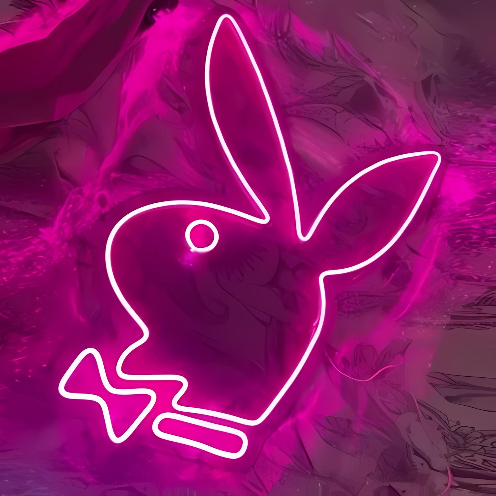 LED Playboy Bunny Neon Sign, Custom Neon Signage, Playboy Bunny Room ...