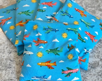 Blue Airplane Microwavable Rice Bag, Hot or Cold Therapy, Sore Muscles ...