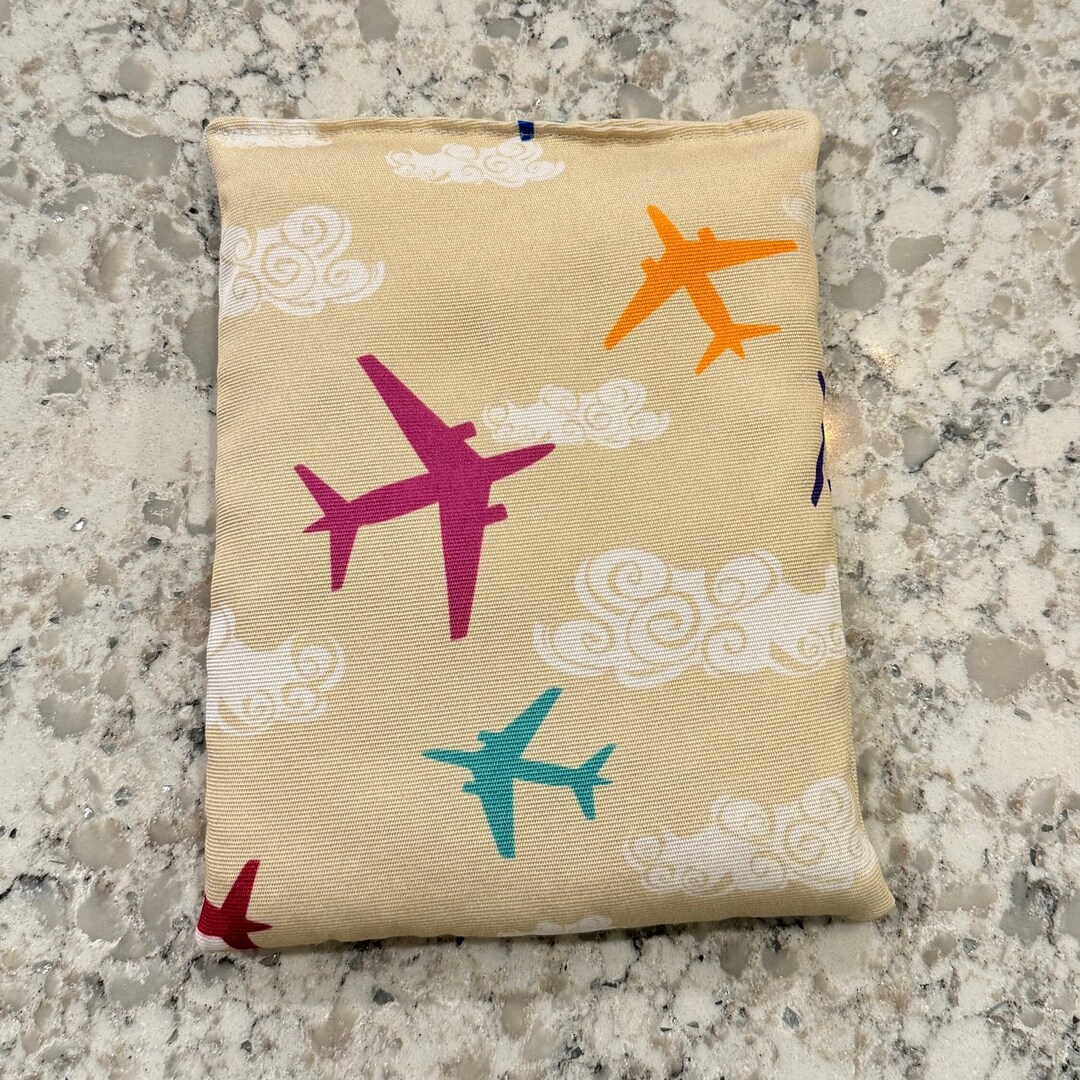 Cream Airplane Microwavable Rice Bag, Hot or Cold Therapy, Sore Muscles ...