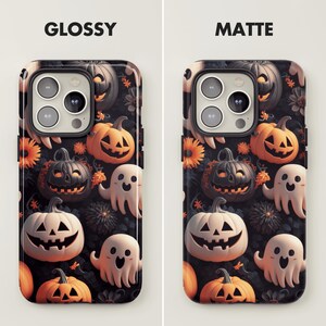 Halloween Phone Case, Cute Ghost Pumpkin Design, 3D Clay, iPhone 17 16 ...