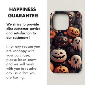 Halloween Phone Case, Cute Ghost Pumpkin Design, 3D Clay, iPhone 17 16 ...
